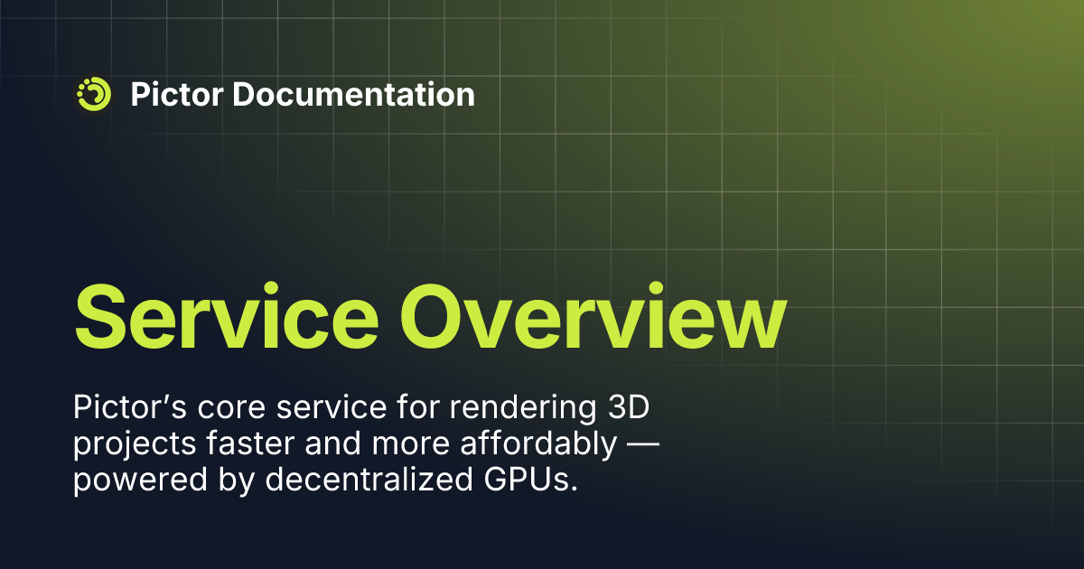 Service Overview | Pictor Documentation