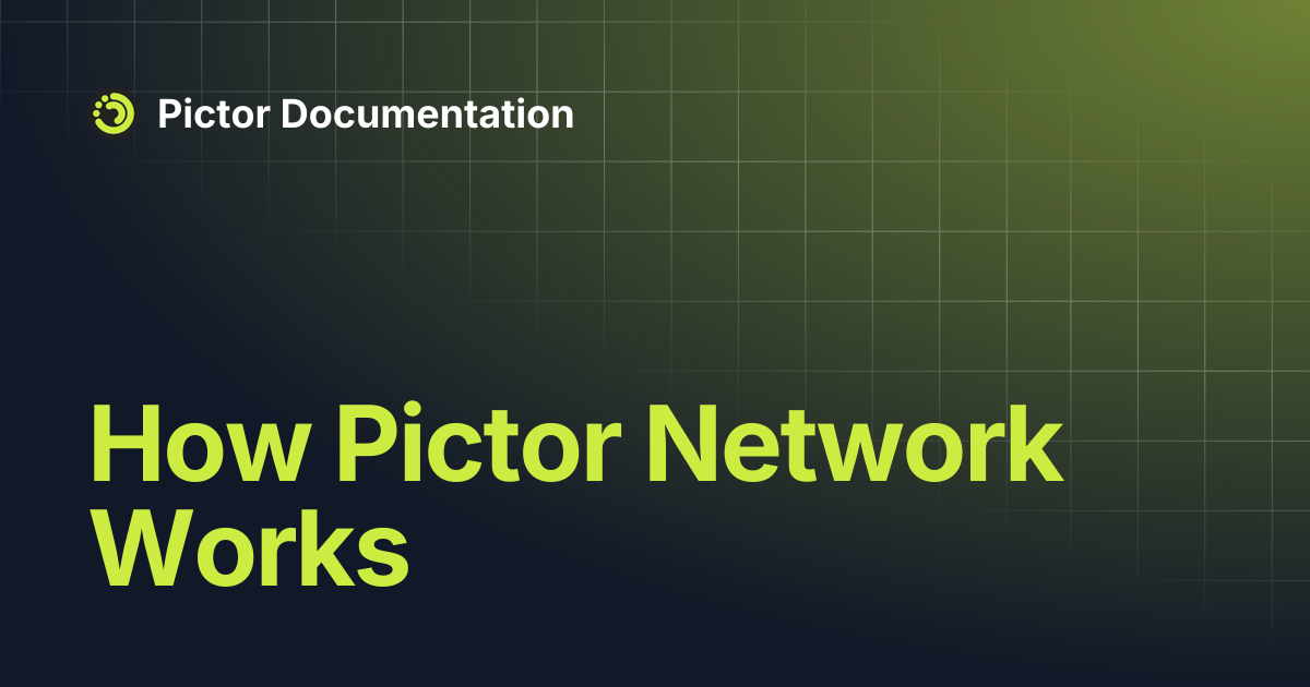 How Pictor Network Works | Pictor Documentation